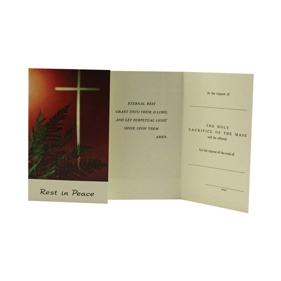Cartes d'offrande de messe